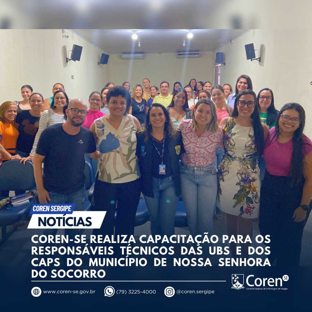 Coren-SE realiza capacitação para os responsáveis técnicos das UBS e ...
